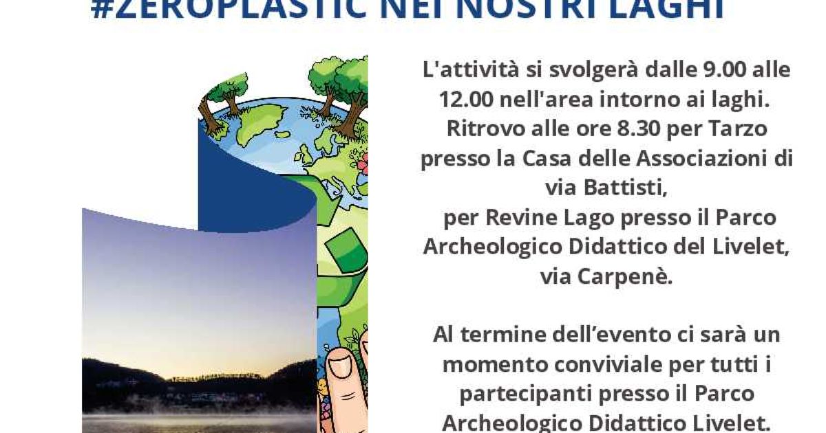 Comune di Revine Lago - #ZEROPLASTIC NEI NOSTRI LAGHI